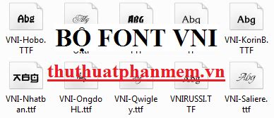 Font VNI Tải font VNI Download font VNI cho máy tính