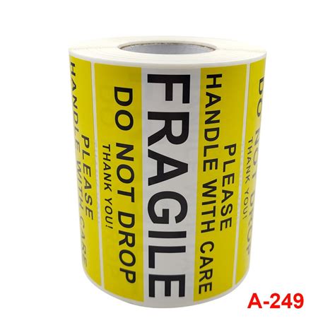 50 100pcs 4 Inch Fragile Warning Sticker Packaging Vicedeal
