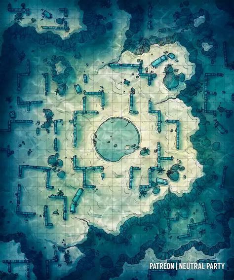 OC Art Sunken Ruins Battlemap For DnD