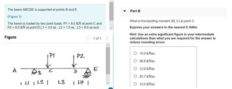 The Beam Abcde Is Supported At Points B And E