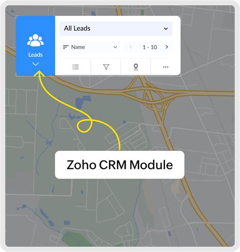Click On The Required Crm Module To Visualize The Data On The Map
