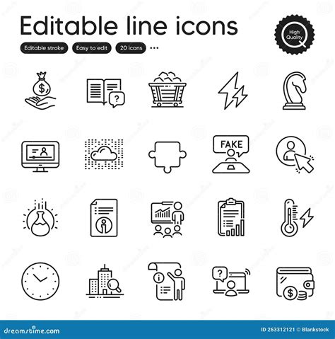 Set Of Education Outline Icons Contains Icons As Fake Review Wallet And Manual Doc Elements