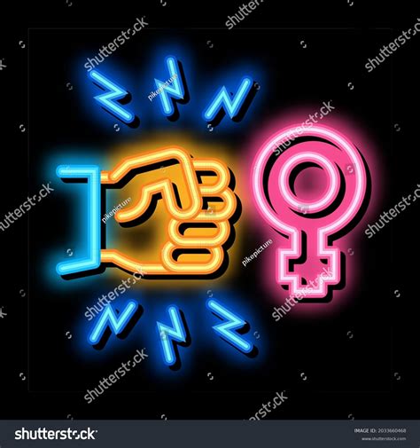 Hit Female Sex Neon Light Sign Stock Vector Royalty Free 2033660468
