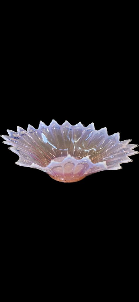 Fostoria Pink Opalescent Glass Centerpiece Champagne Taste Home
