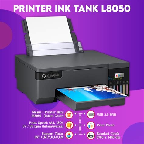 Jual Printer Epson L8050 L 8050 Printer Photo A4 Wifi Tinta Epson 673