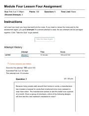 Module Four Lesson Four Assignment Early Ap Statisticssec Spr Pdf