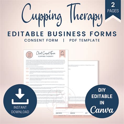 Cupping Therapy Client Consent And Liability Waiver Editable Massage
