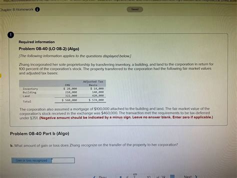 Solved S 252FimsClosew Chapter 8 Homework Saved Required Chegg