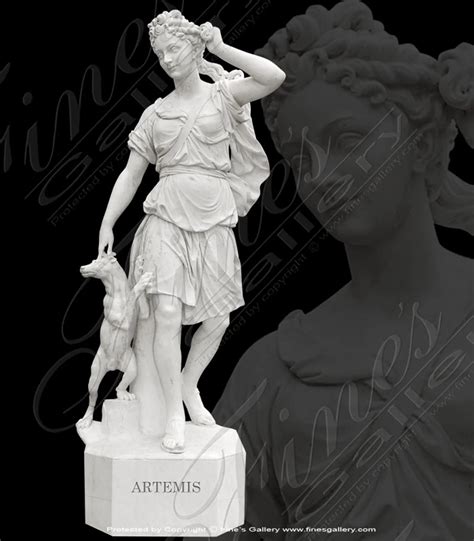 Marble Statues Marble Statue Of Artemis Ms 1182 Fines Gallery Llc