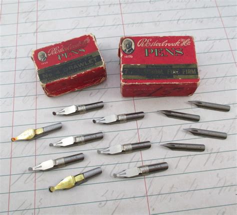 Two Vintage Esterbrook Pen Nib Boxes With Nibs Ross F George Etsy