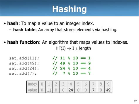 cse 143 lecture 25 set adt implementation hashing read ppt download
