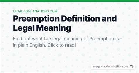 Preemption Definition What Does Preemption Mean