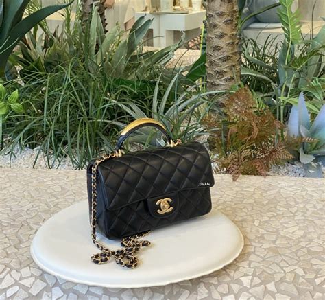 샤넬 뉴미니 금장 탑핸들 크로스백 가능한 시즌백 압현 구입 가격 네이버 블로그