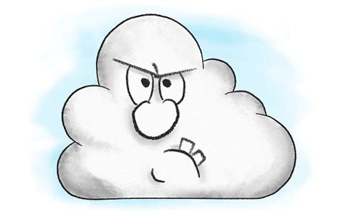 Illustration Of Angry Cartoon Cloud Stock Illustration Download Image