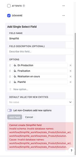 Cannot Create Field In Workflow Bugs And Issues Fibery Community