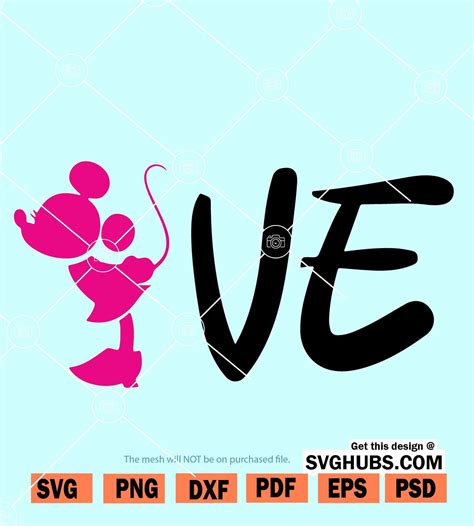 Disney Love Svg Disney Valentine Svg Love Disney Svg