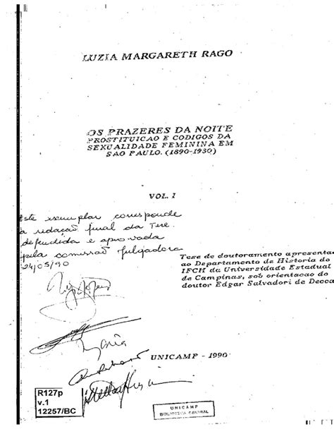 Luzia Margareth Rago Os Prazeres Da Noit Pdf