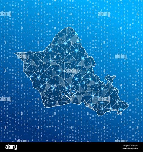 Network Map Of Oahu Island Digital Connections Map Technology Internet Network