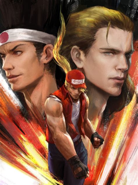 Terry Bogard Andy Bogard And Joe Higashi The King Of Fighters Drawn