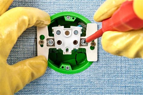 Repairing Of Loose And Broken Electrical Socket Stock Photo Image Of Electric Inside 150048144