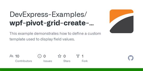 github devexpress examples wpf pivot grid create field value template