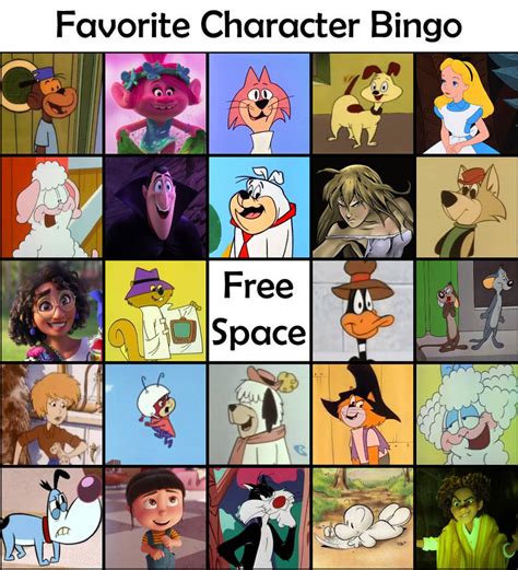 My Favorite Character Bingo Part 2 By Topcatmeeces97 On Deviantart