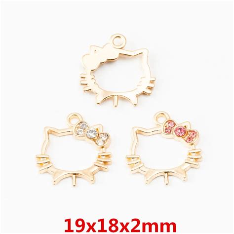 35 Adet Kedi Rhinestones Inko Ala M Charms Kolye I In Uygun DIY Bilezik