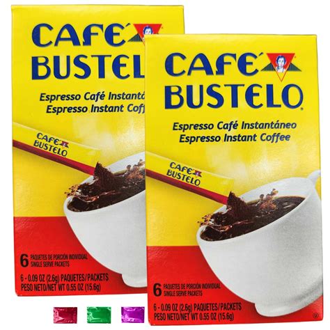 Cafe Bustelo Espresso Instant Coffee 6 Ct Sachets Pack Of 2 Dark Roast