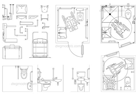 Portable Restrooms Autocad Toilet Drawing Cad Dwg Toilets Drawings