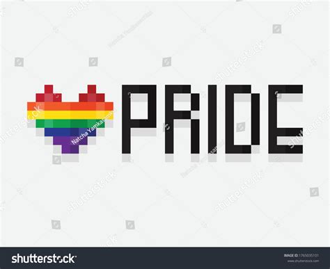 흰색 배경의 Lgbt 자부심 픽셀 아트 스톡 벡터로열티 프리 1765035101 Shutterstock