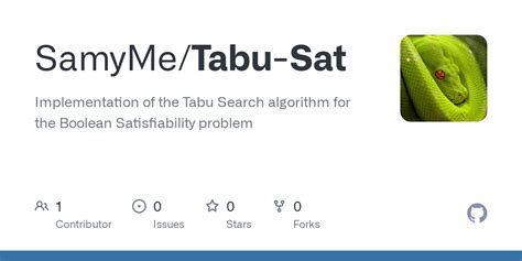 Github Samymetabu Sat Implementation Of The Tabu Search Algorithm