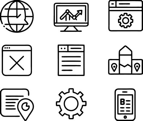 Set Of Ui And Ux Icon Illustration Screen Technology Ux