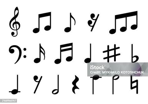 음표 세트 음악 노트 아이콘 모음 음표 고음 음자리표 기호 벡터 일러스트 레이 션 음표에 대한 스톡 벡터 아트 및 기타 이미지 음표 벡터 아이콘 Istock