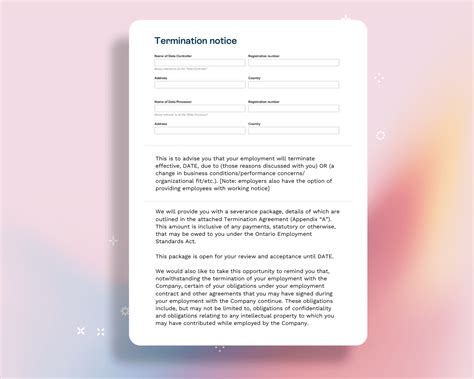 How To Write A Termination Notice Oneflow