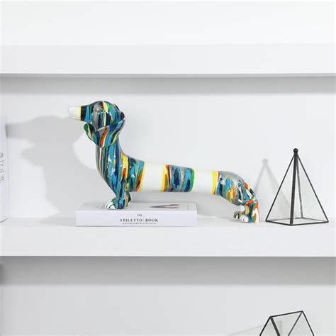 Estatuillas De Perro Salchicha Decoración De Oficina Cuotas Sin Interés