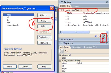 Dreamweaver Css On Style Icon