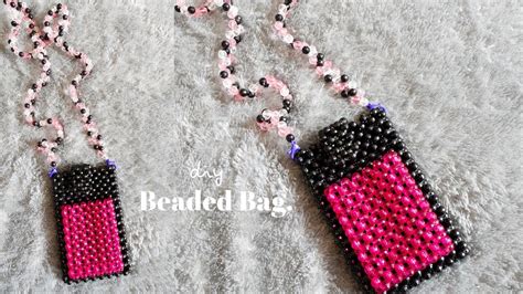 DIY Beaded Bag How To Make Beaded Bag Tutorial Cara Membuat Tas Manik YouTube