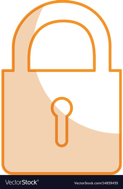 Safe Padlock Isolated Icon Royalty Free Vector Image