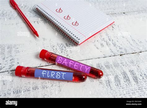 Handwriting Text Safety First Conceptual Photo Avoid Any Unnecessary Risk Live Safely Be