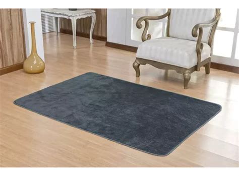 Alfombra Lisa De 150 M X 100 M Antideslizante Gris Para Dormitorio