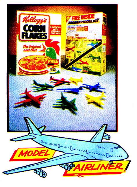 1985 Airliner Model Kit Issued With Kelloggs Cornflakes
