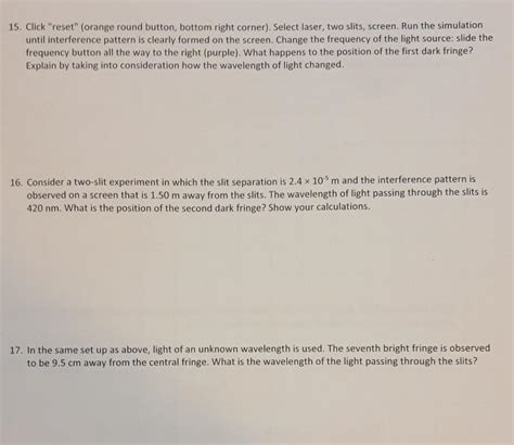 Solved This Is Using The Phet Wave Inference Simulation