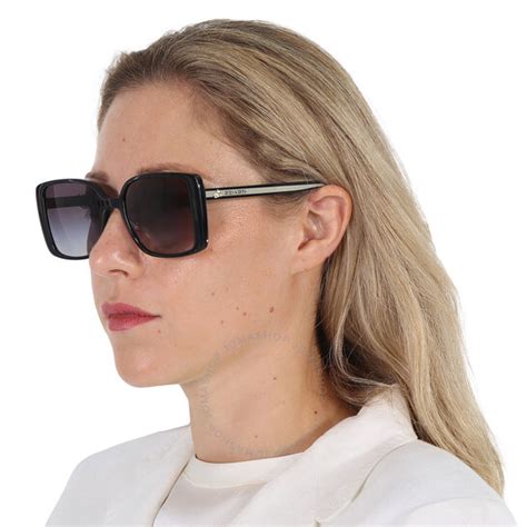 Coach Grey Gradient Square Ladies Sunglasses Hc8375 50028g 56