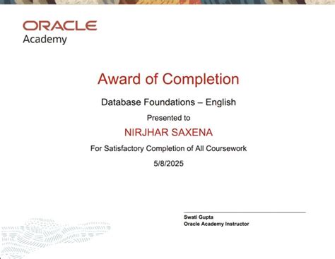 databasefoundations oracleacademy learningjourney techskills