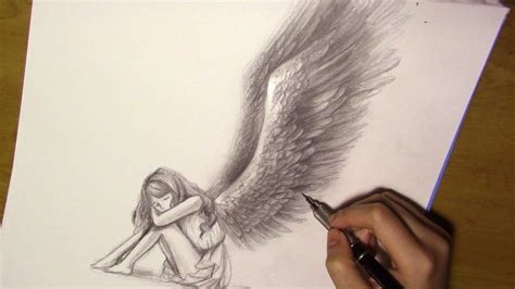 Broken Angel Wings Drawing