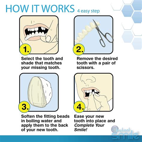 Instant Smile Tooth Replacement Kit Complete Your Smile In Minutes