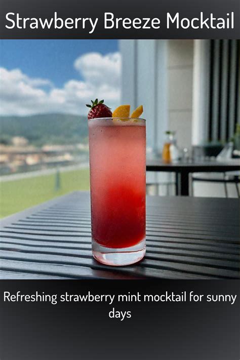 Strawberry Breeze Mocktail Refreshing Strawberry Mint Mocktail For