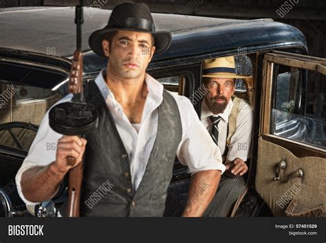 Gangster Machine Gun Image And Photo Free Trial Bigstock