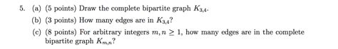 Solved Draw The Complete Bipartite Graph K3 4 How Many