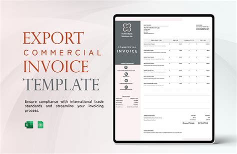 Free Commercial Invoice Templates Editable And Printable